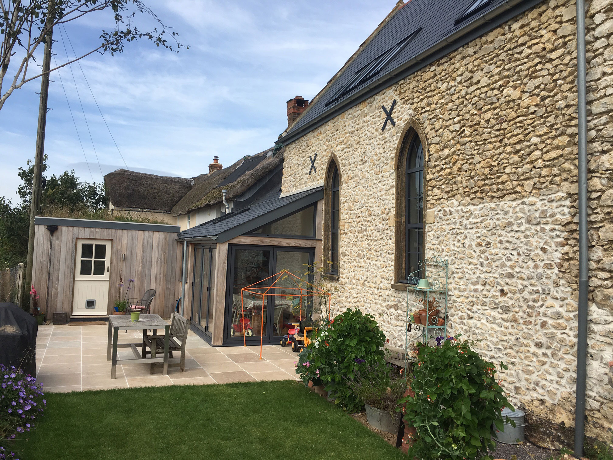 Renovated Church with "Steel Look" Aluminium Windows and Bi-folding ...